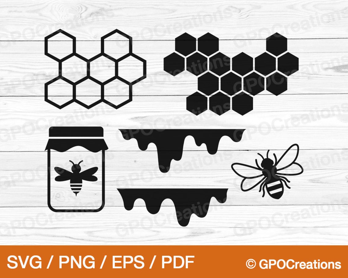 Honey SVG Honey Bee SVG Honeycomb SVG Honey Cut File Honey - Etsy
