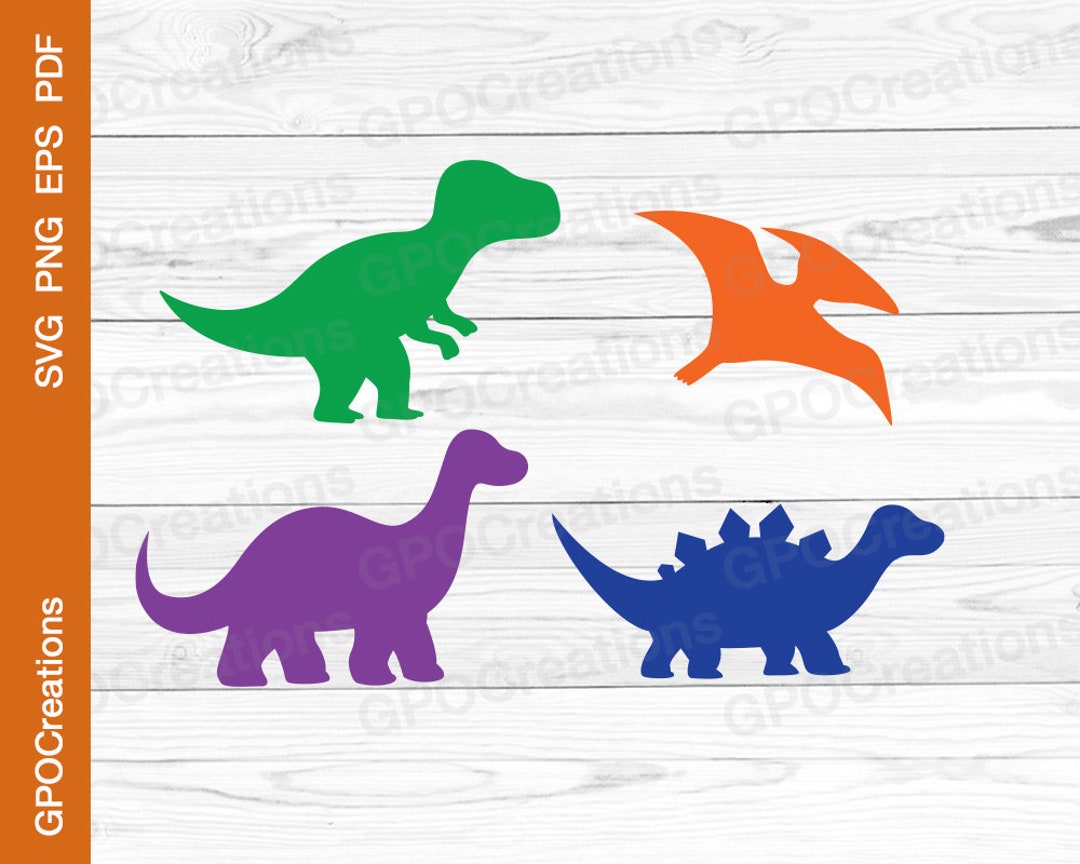 Cute Dinosaur SVG Bundle, Cute Baby Dinosaur SVG Cut File, Dinosaur ...