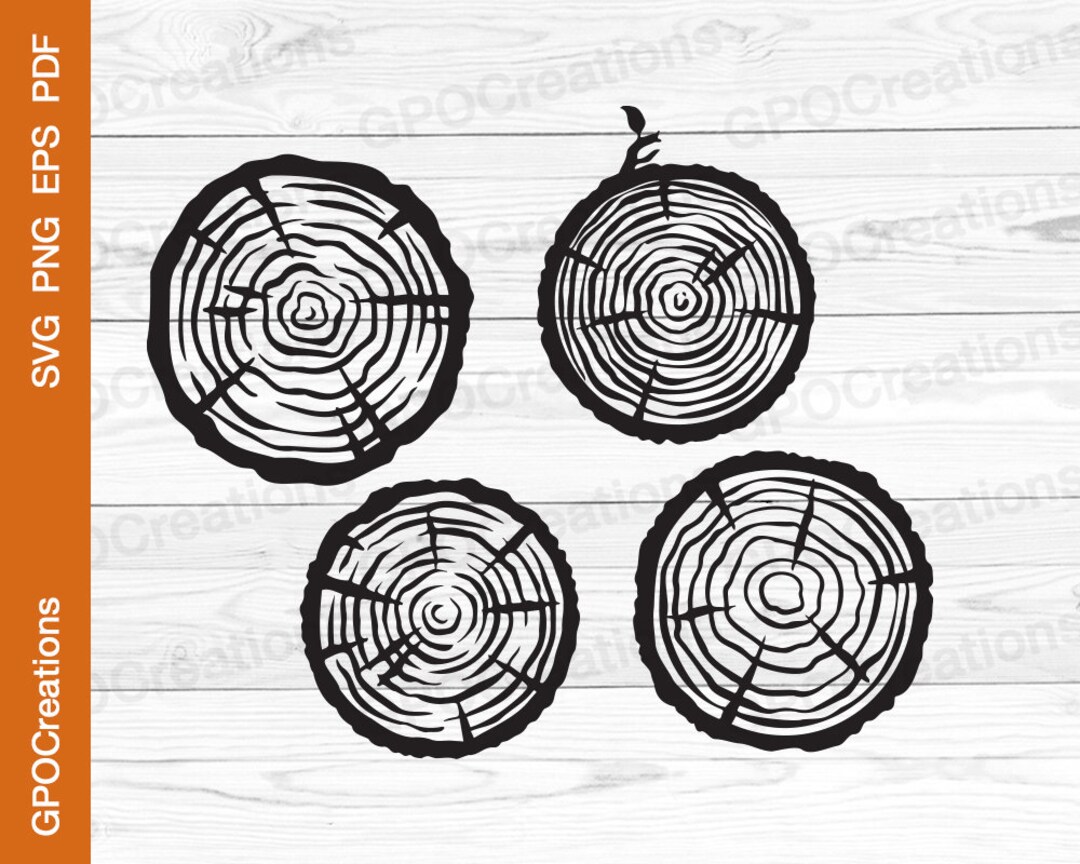 Tree Rings SVG, Tree Trunk Slice SVG, Trees SVG, Woodworking Svg ...