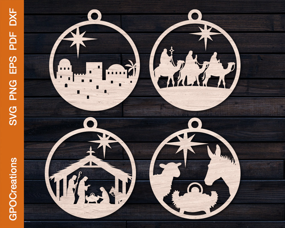 Krippe SVG Bethlehem SVG Krippe SVG für Laser Krippe - Etsy.de