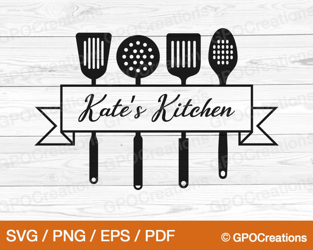 Kitchen Utensils SVG, Kitchen SVG, Kitchen Clipart, Kitchen Split ...
