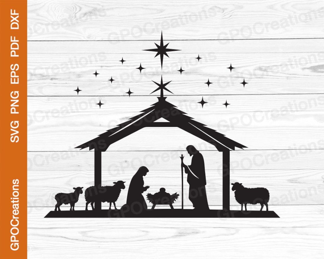 Nativity Scene SVG, Nativity SVG, Nativity Scene Clipart, Christmas Svg ...