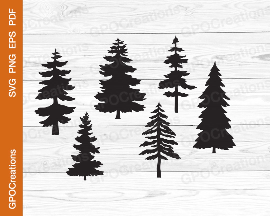 Pine Tree SVG Bundle, Pine Tree SVG, Christmas Tree SVG, Forest Svg ...