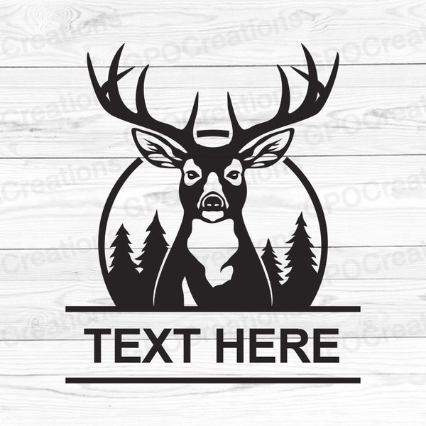 Deer Monogram Svg - Etsy