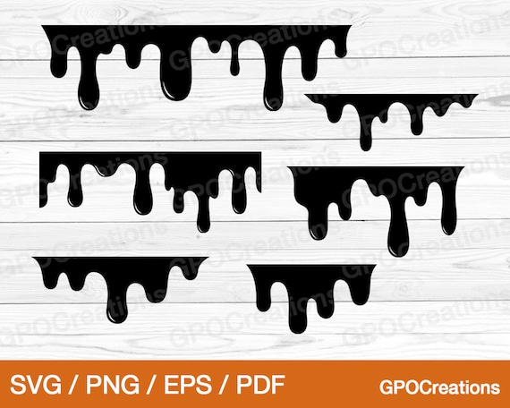 Drip SVG Dripping SVG Paint Drip Svg Dripping Borders Svg | Etsy