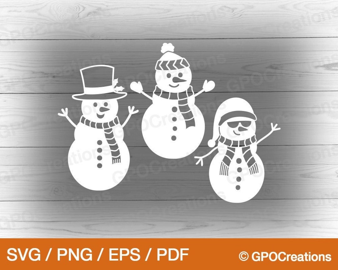 Snowman SVG Christmas Snowman SVG Snowman Ornament SVG - Etsy