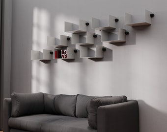 Modern Floating Metal Shelf - Etsy