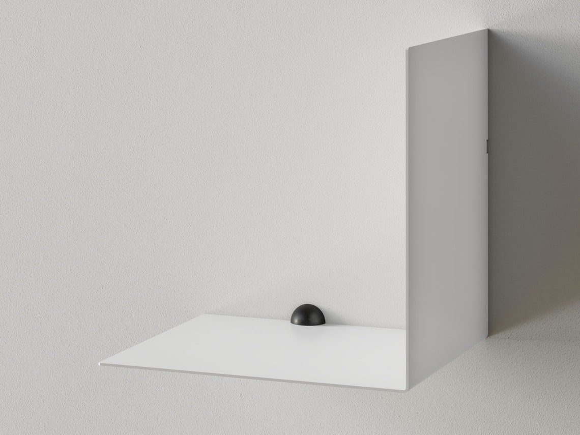 V SHAPED FLOATING Wall Shelf Metal White Shelve for Books | Etsy