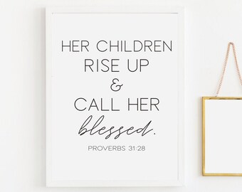 Proverbs 31 28 | Etsy