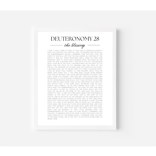Deuteronomy 28 - Etsy