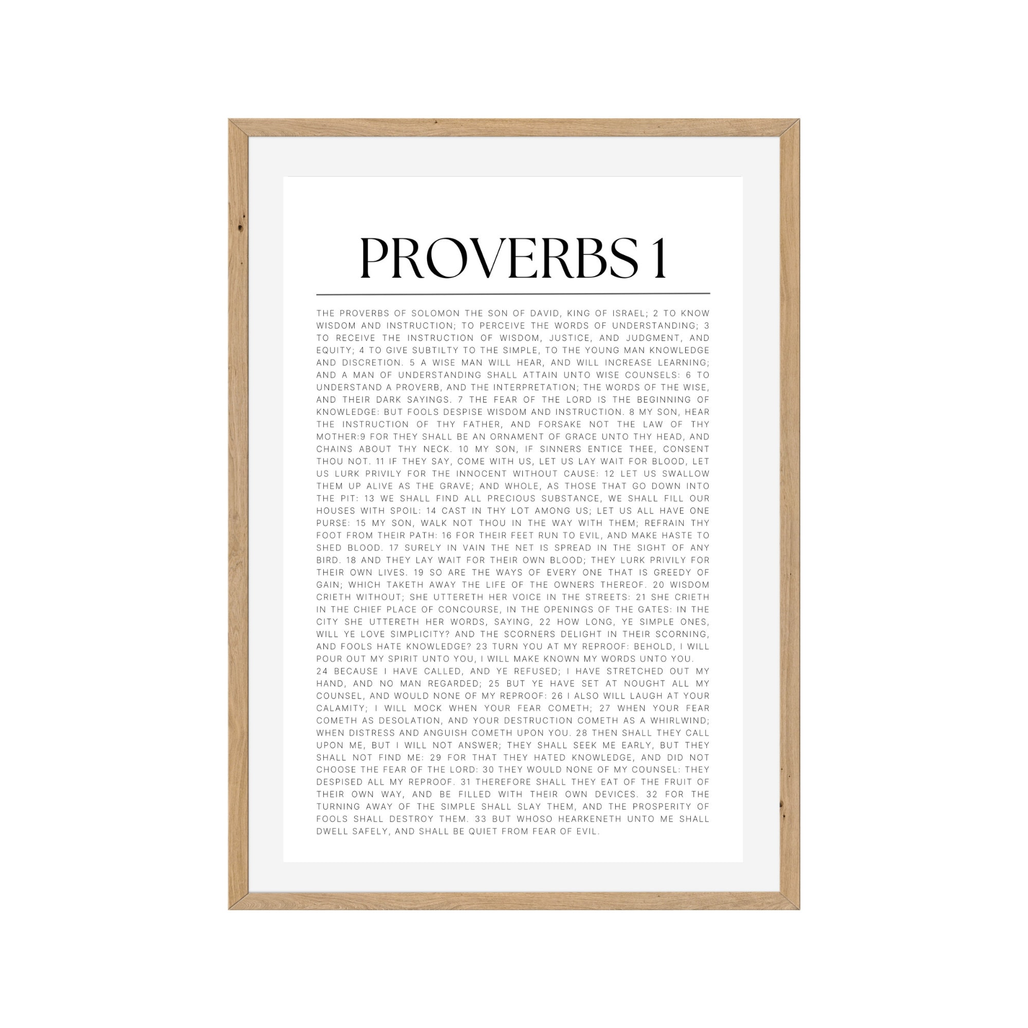 Proverbs 1 Wall Art Print Living Room Christian Wall Art - Etsy