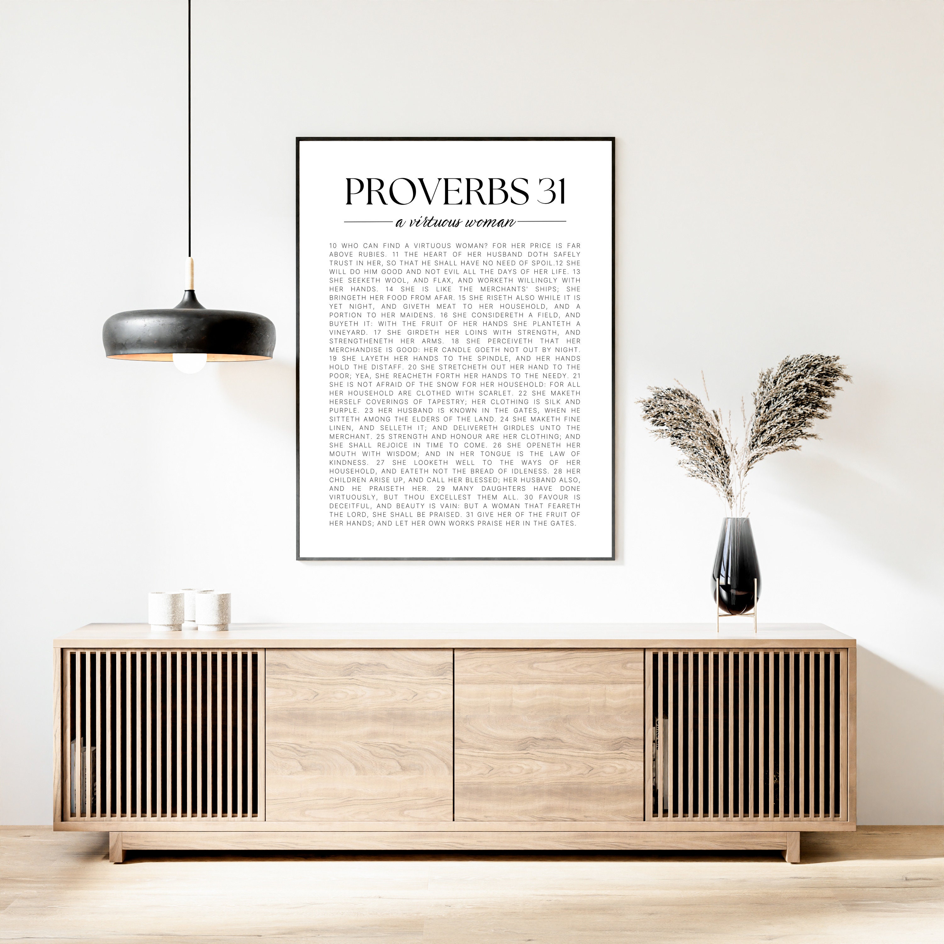 Proverbs 31 Wall Art A Virtuous Woman Scripture Print - Etsy