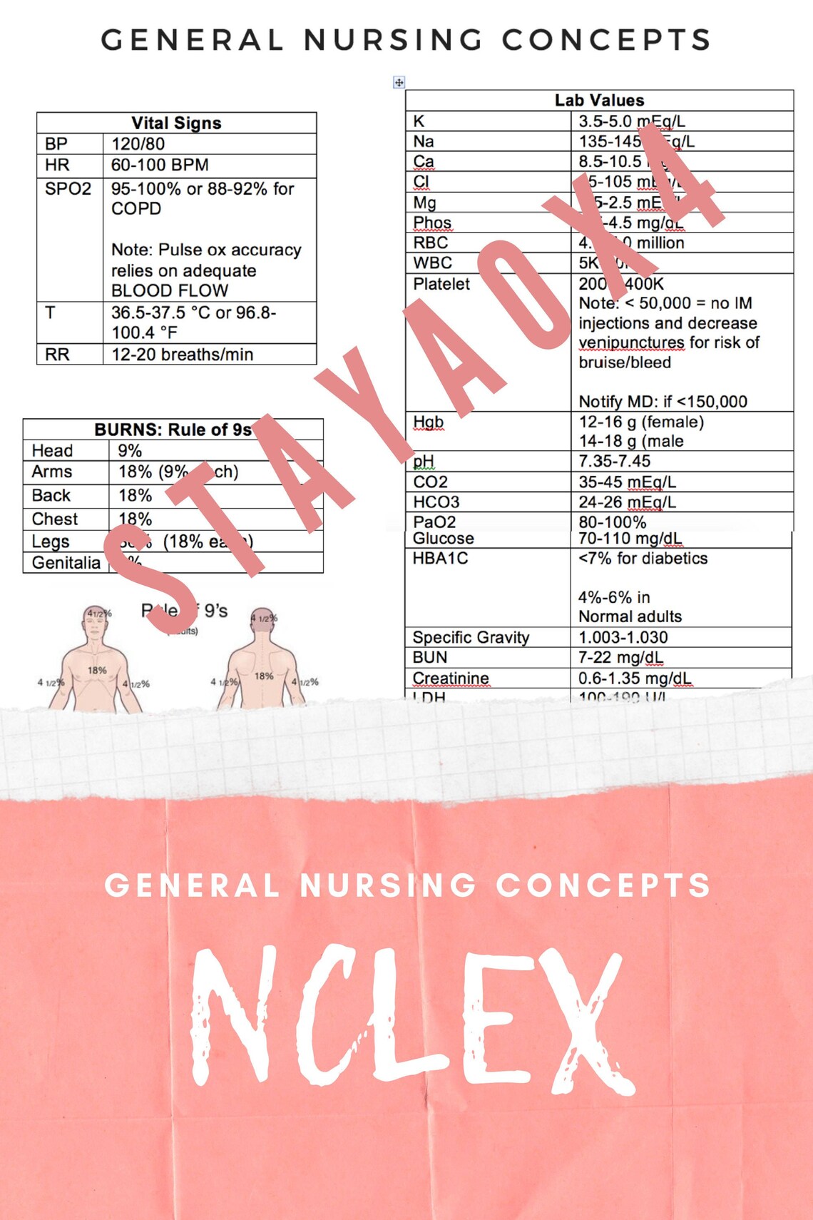 General Nursing Concepts NCLEX - Etsy
