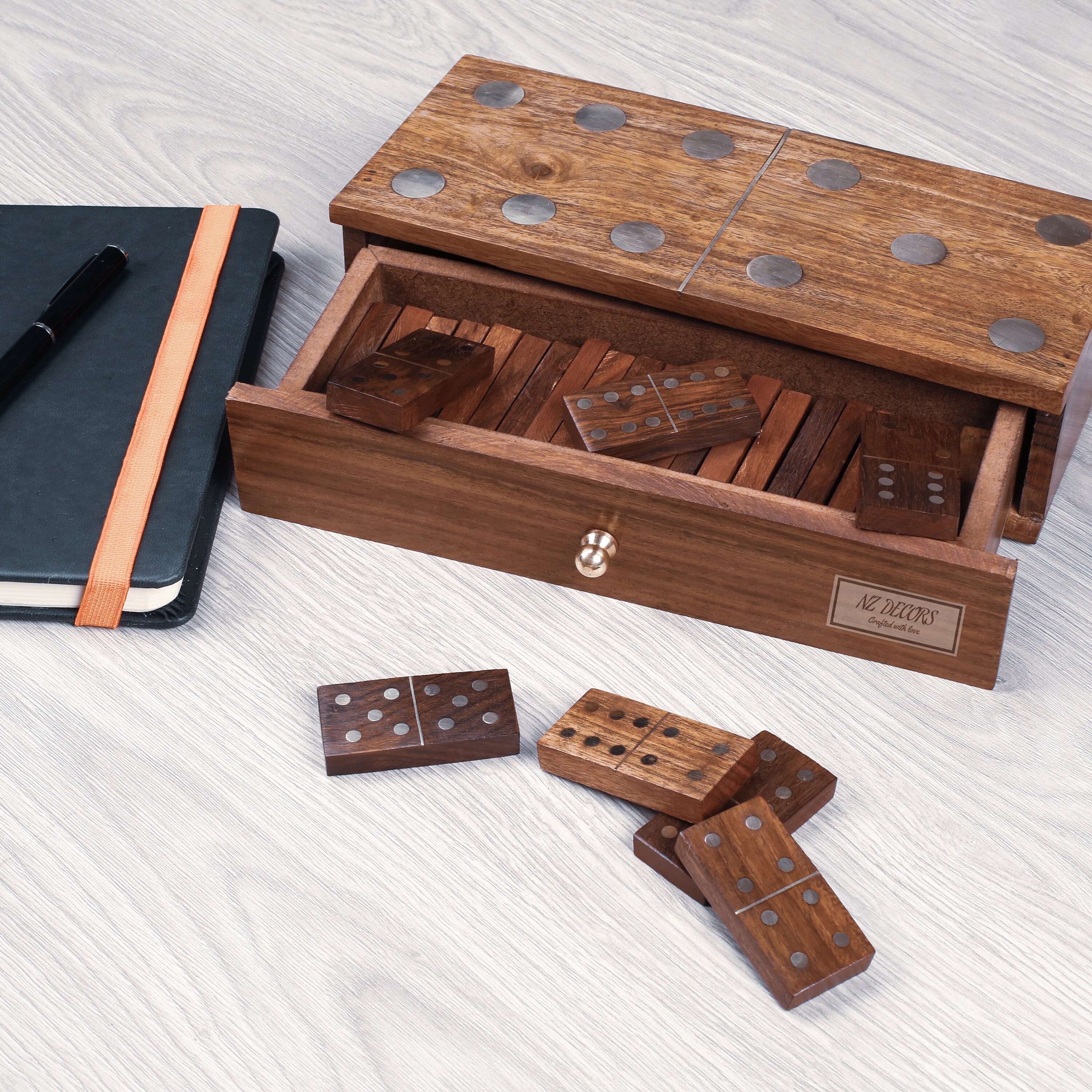 Handcrafted Rose Wood Domino Box NZ DECORS - Etsy Australia
