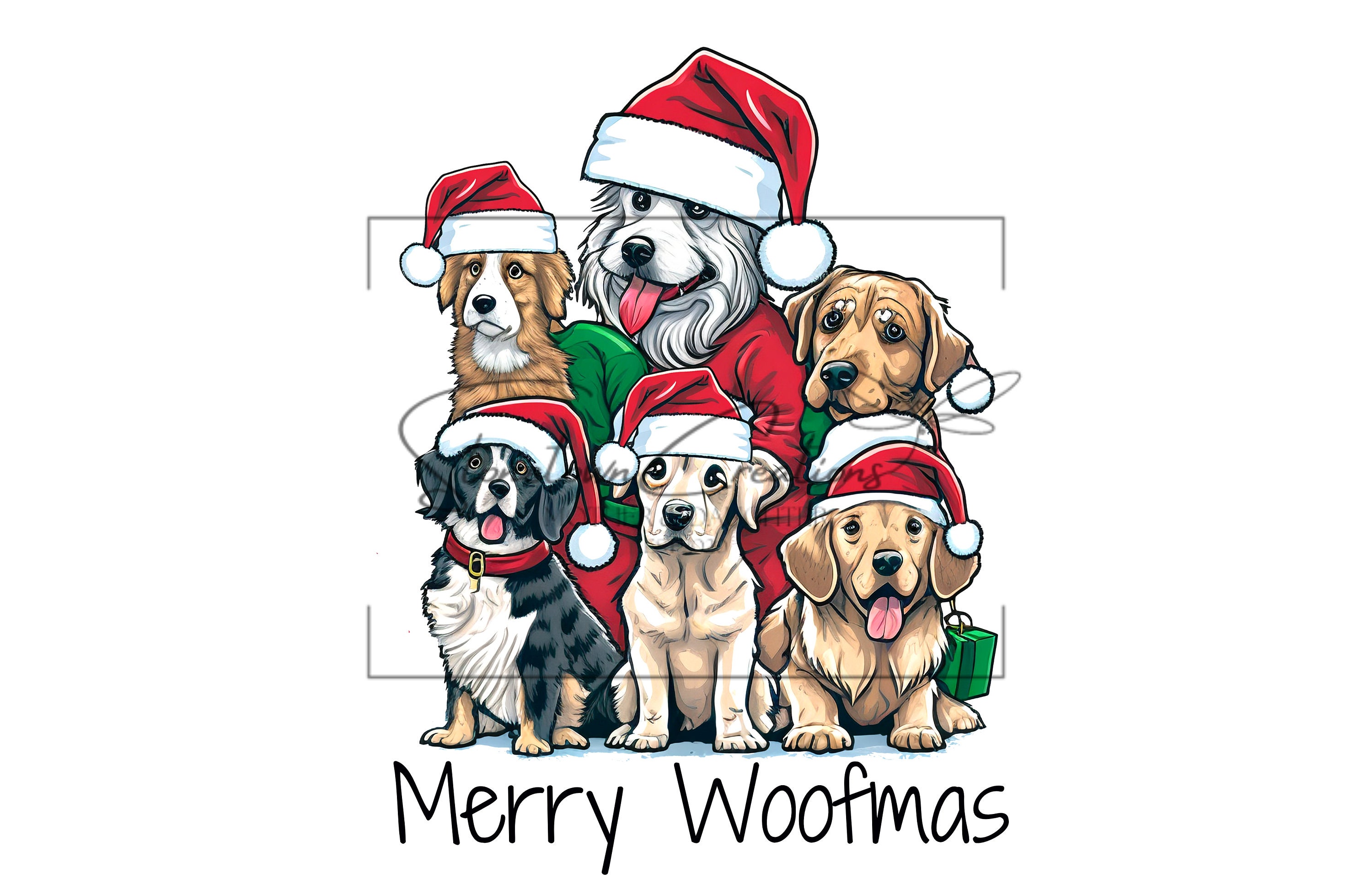 Perfect for All Dog Lovers Merry Woofmas and A Furry New Year Cute Dogs ...