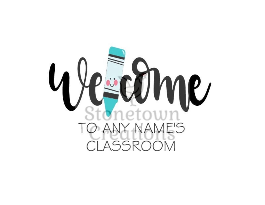 Crayon Classroom Sign Welcome - Etsy