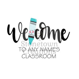 Crayon Classroom Sign Welcome - Etsy