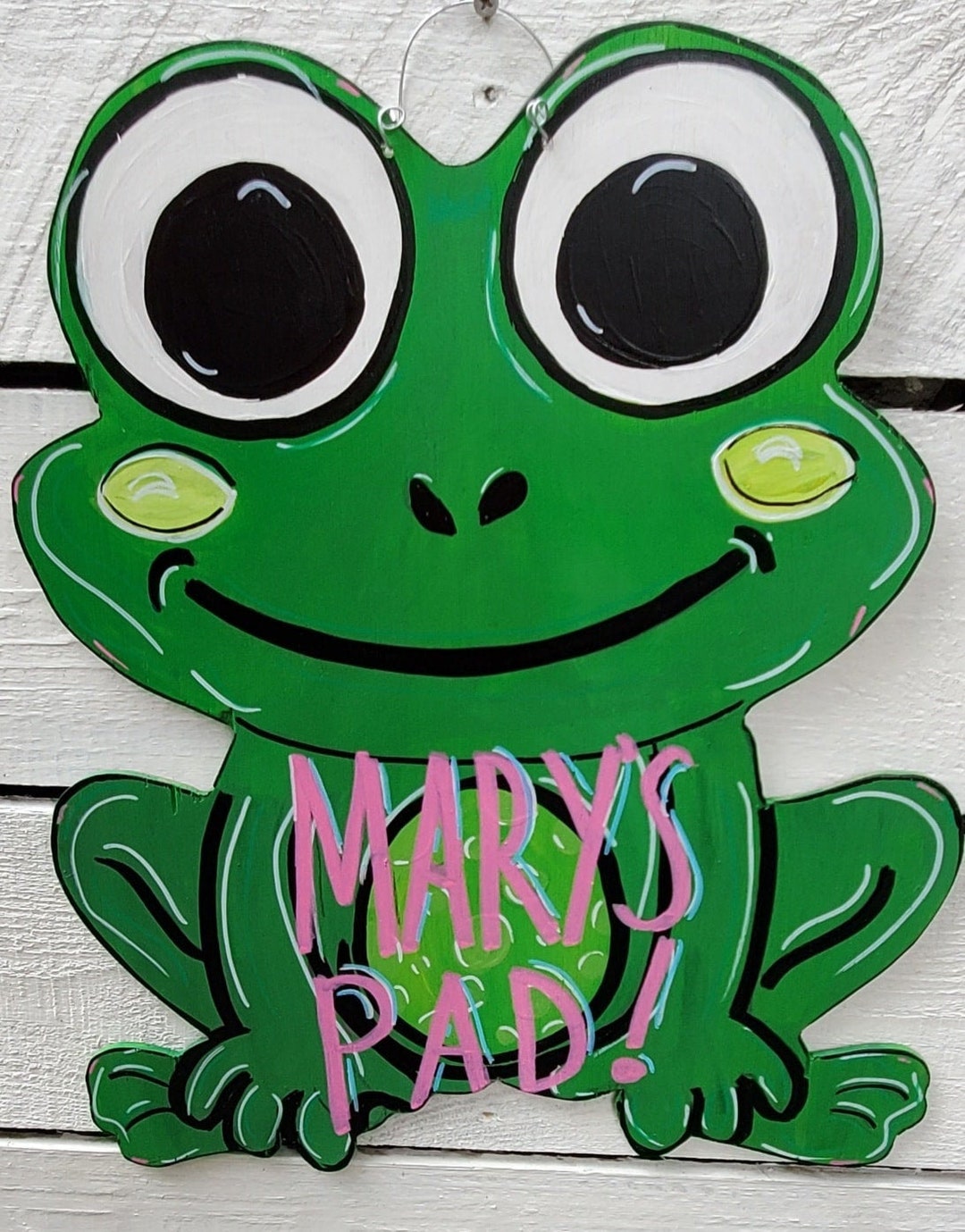 Welcome to My Pad !! Frog Theme Door Hanger - Etsy