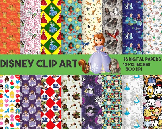 Digital Paper inspired by Disney. Disney Pattern. Digital | Etsy