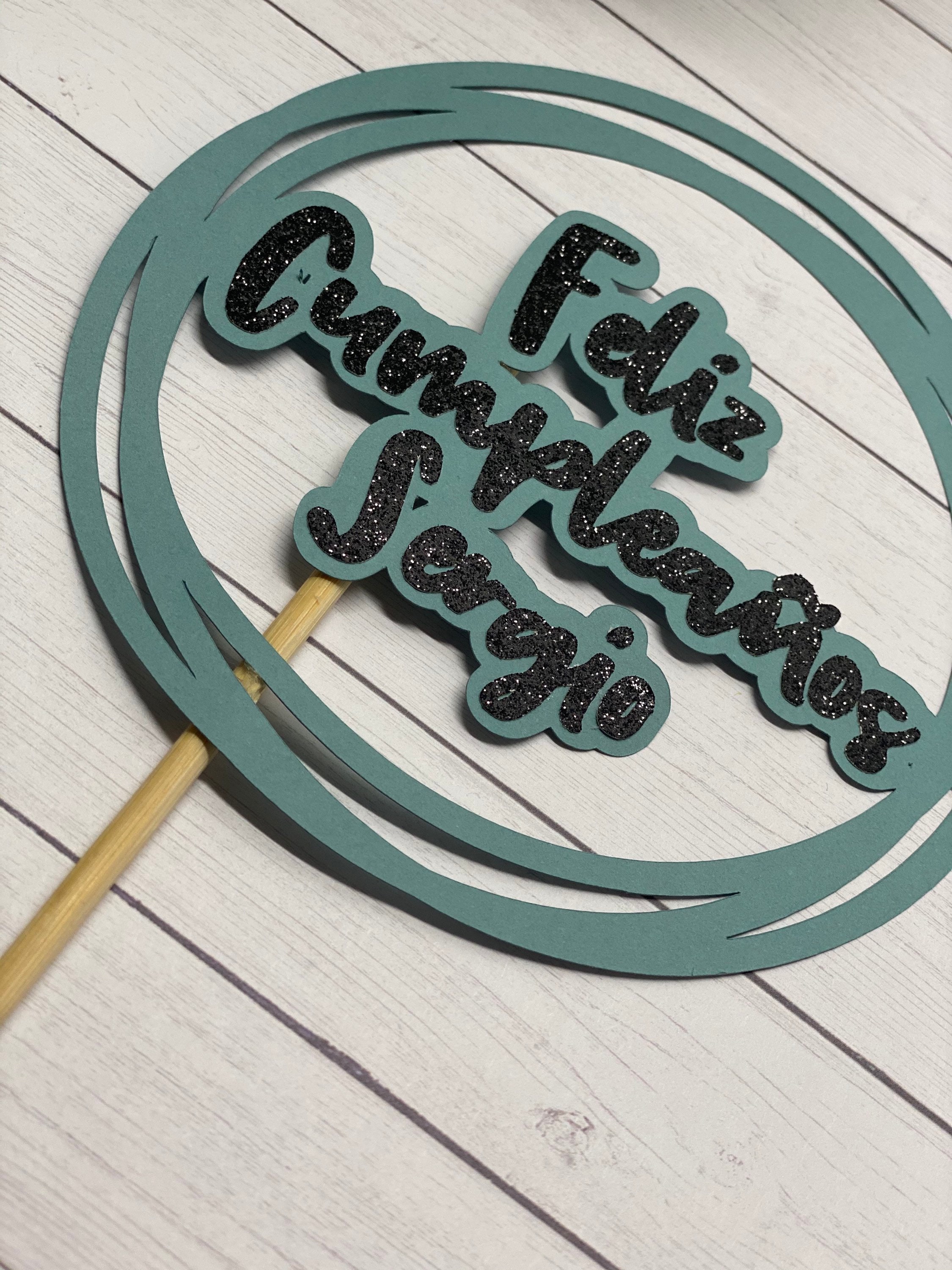 Feliz Cumpleaños Cake Topper, Feliz Cumple, Spanish Cake Topper, Feliz ...