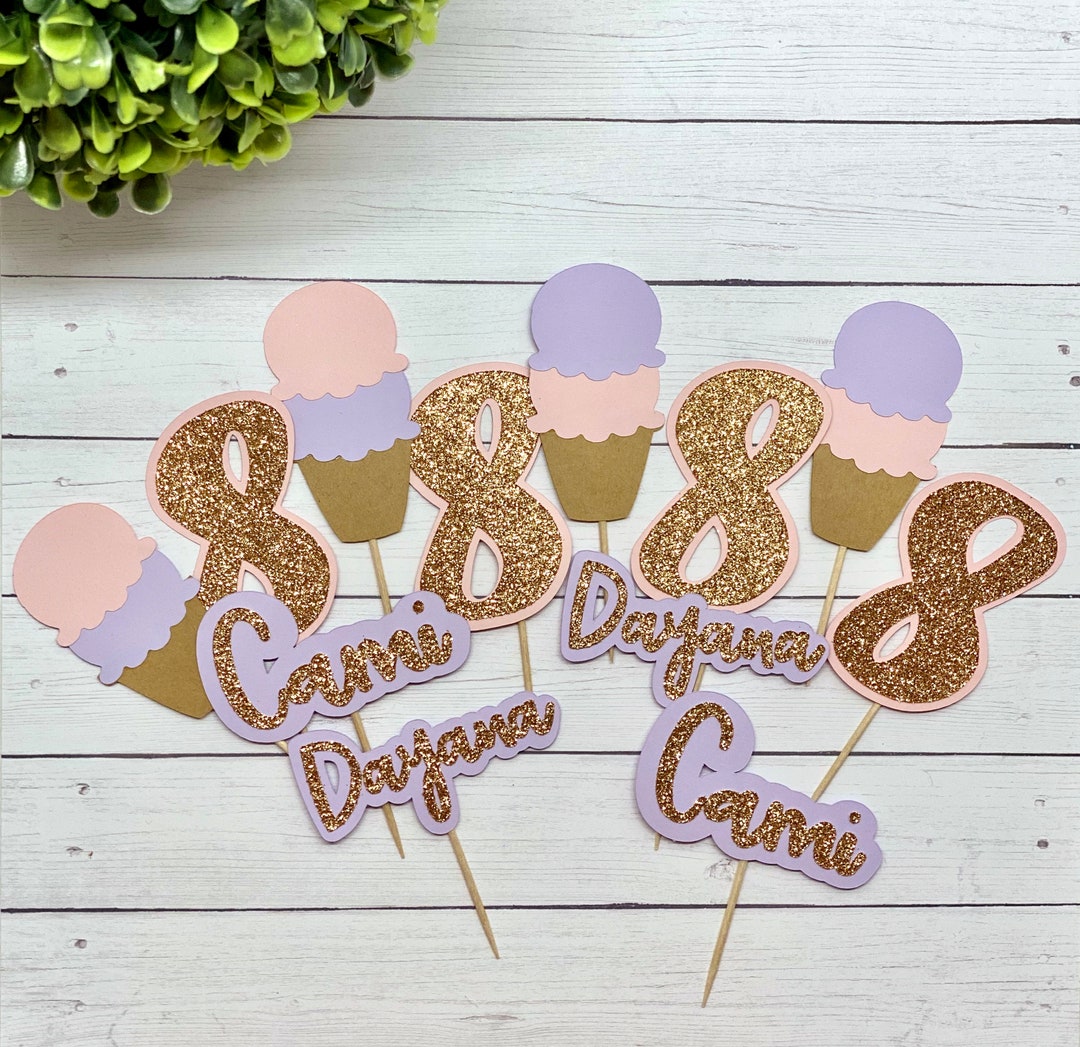 Ice Cream Cupcake Toppers, Ice Cream Birthday Cake, Sweet Treats ...