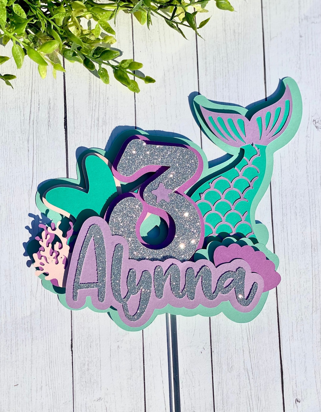 Mermaid Cake Topper, Mermaid Birthday, Under the Sea Birthday, Under ...