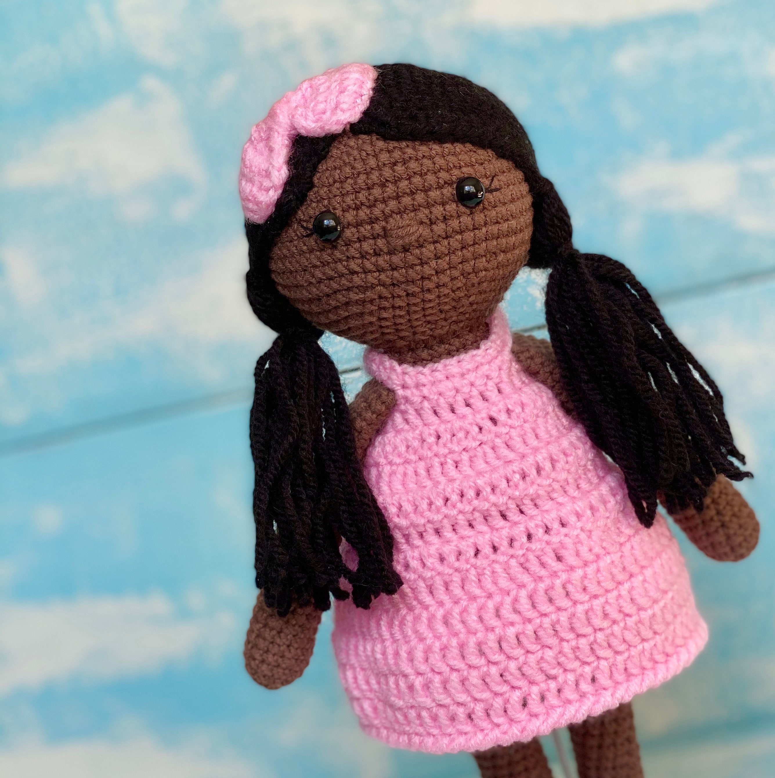 Black Crocheted Girl With Removable Dress African American - Etsy