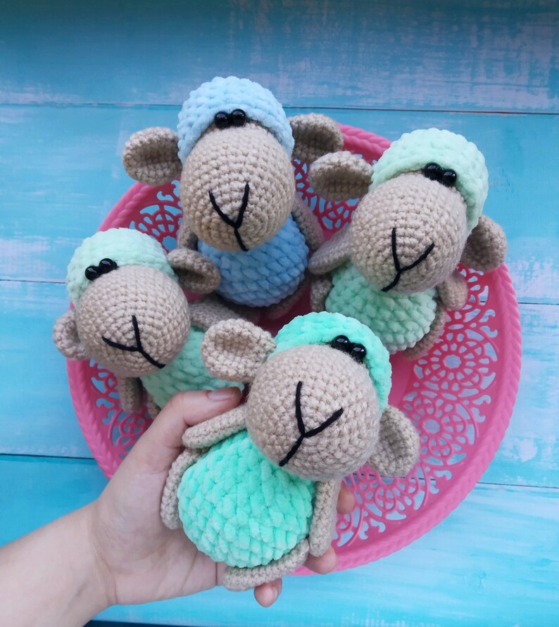 Crochet Sheep Gift Lamb Plush Toy Handmade Miniature Sheep | Etsy