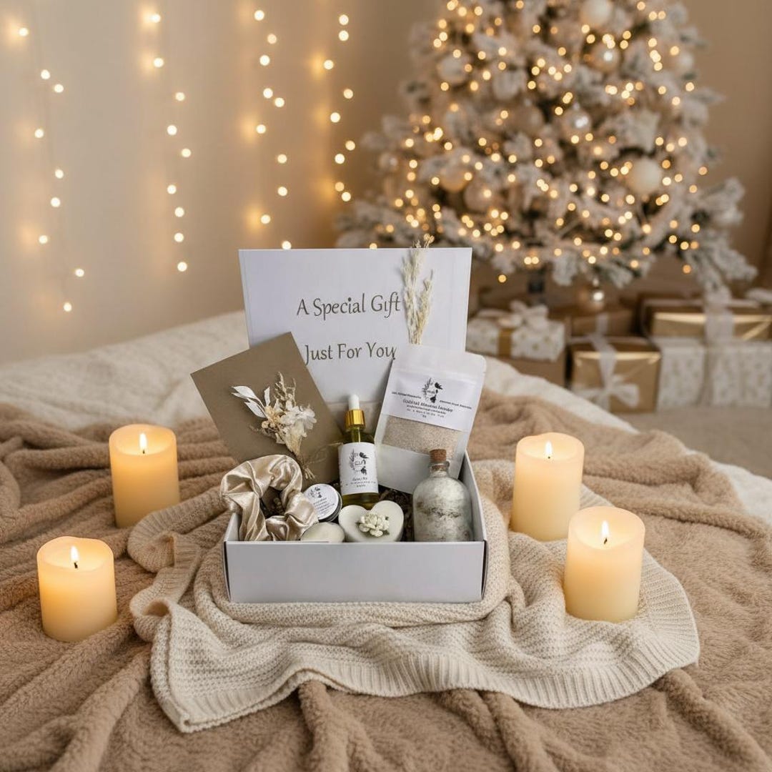 Vegan Spa Self Care Hamper Box for Her - Natural Skincare Wellness Kit ...