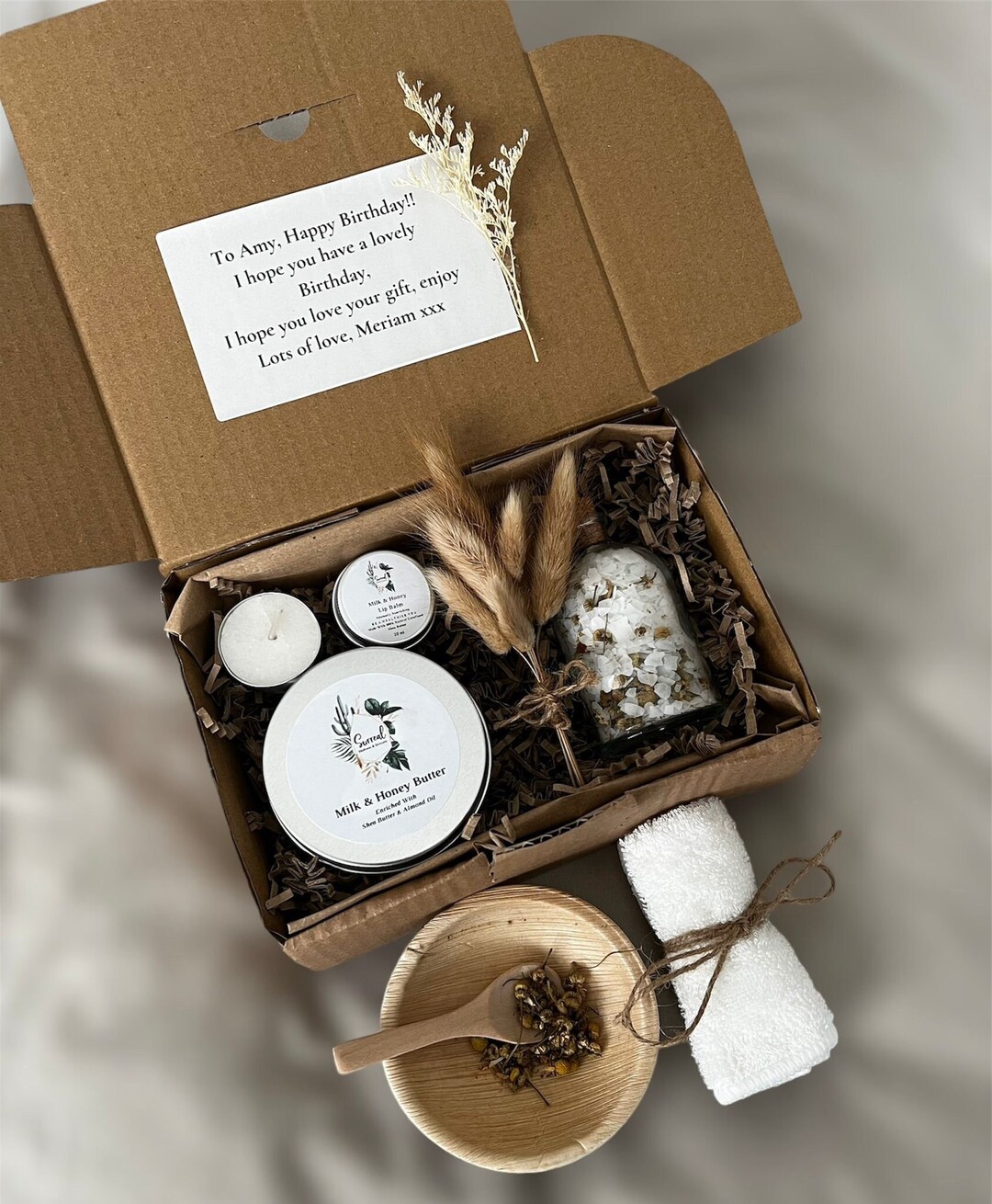 Organic Spa Gift Set: Natural Skincare Pamper Box for Her - Etsy