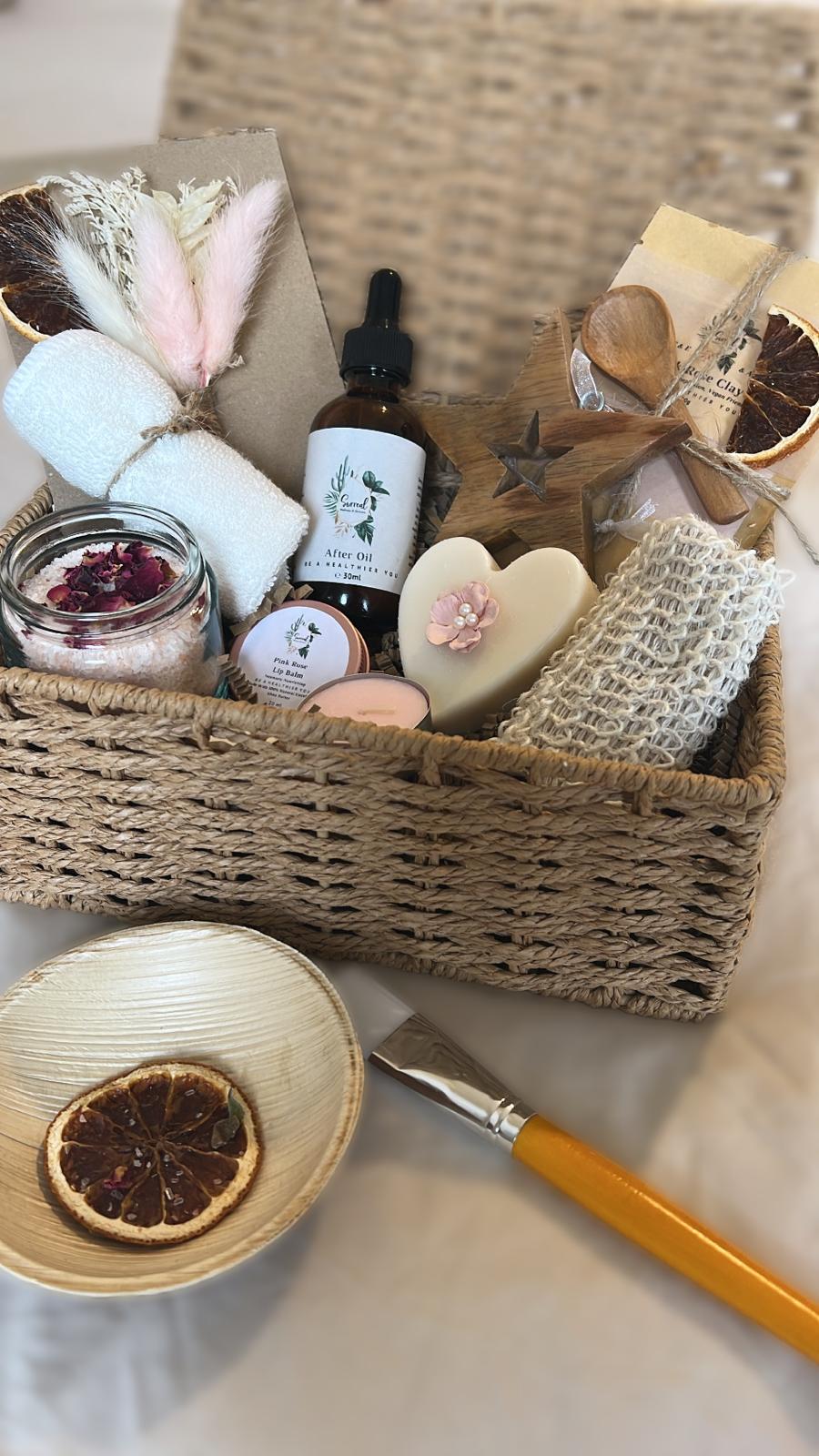 Wellness Hamper Wicker Gift Box Pamper Kit Spa Relaxation Care Get Well ...