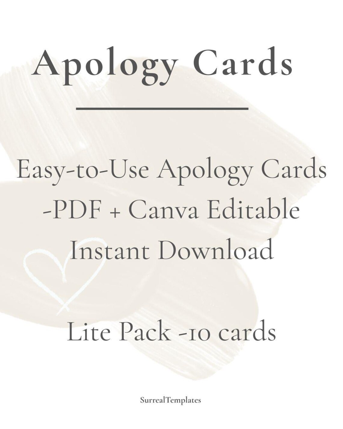 Apology Message Cards | Minimalist Sorry Cards | Digital Download ...