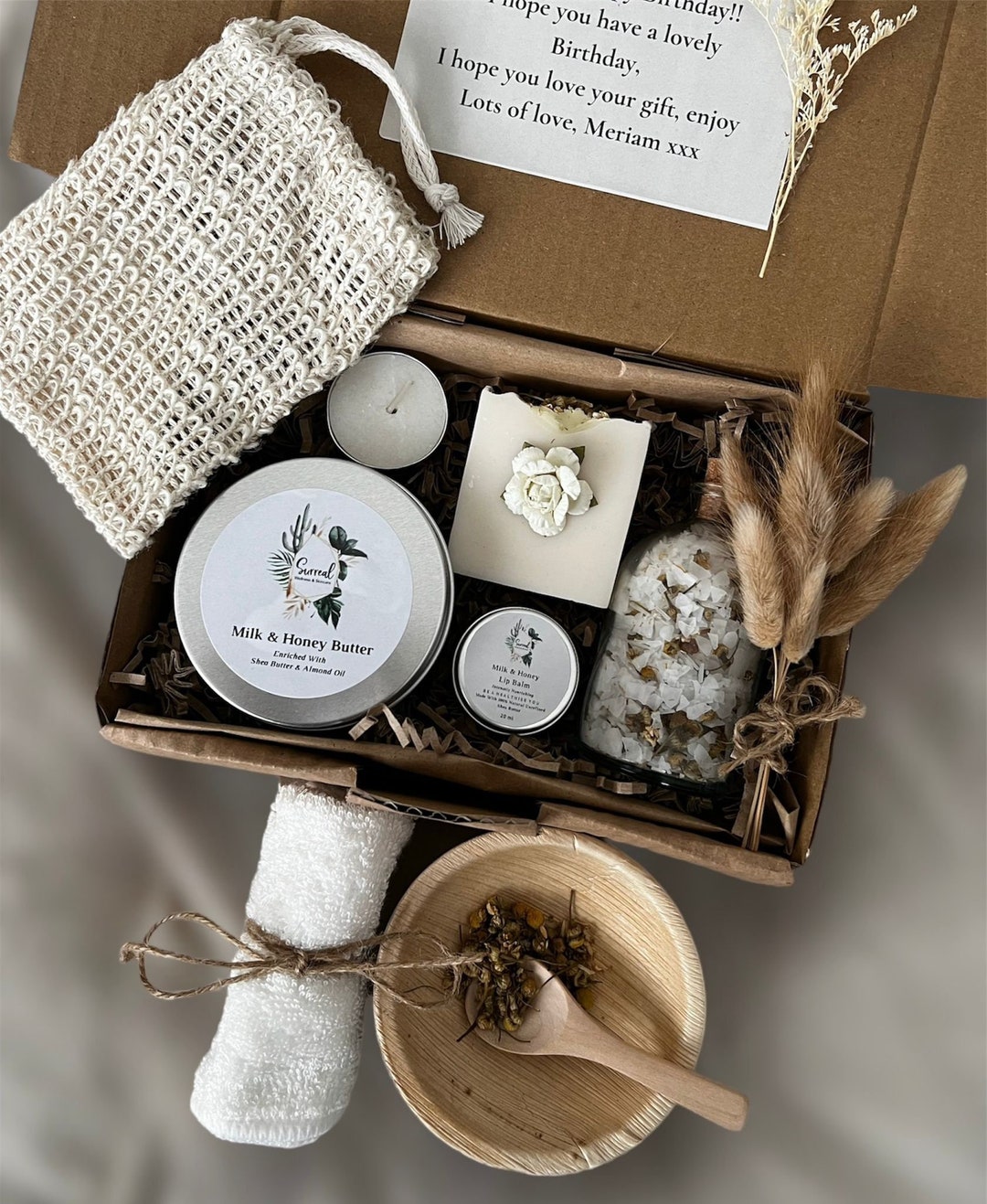 Birthday Pamper Hamper Spa Kits and Gifts for Women Organic Natural ...