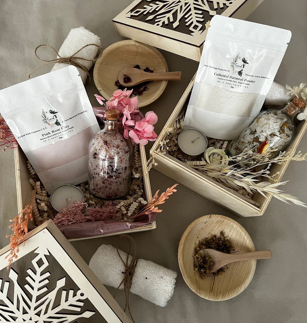 Christmas Pamper Hamper Gift Box for Her, Natural Skincare, Bridesmaid ...