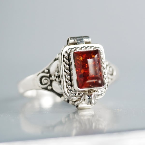 Vintage Amber Ring - Etsy