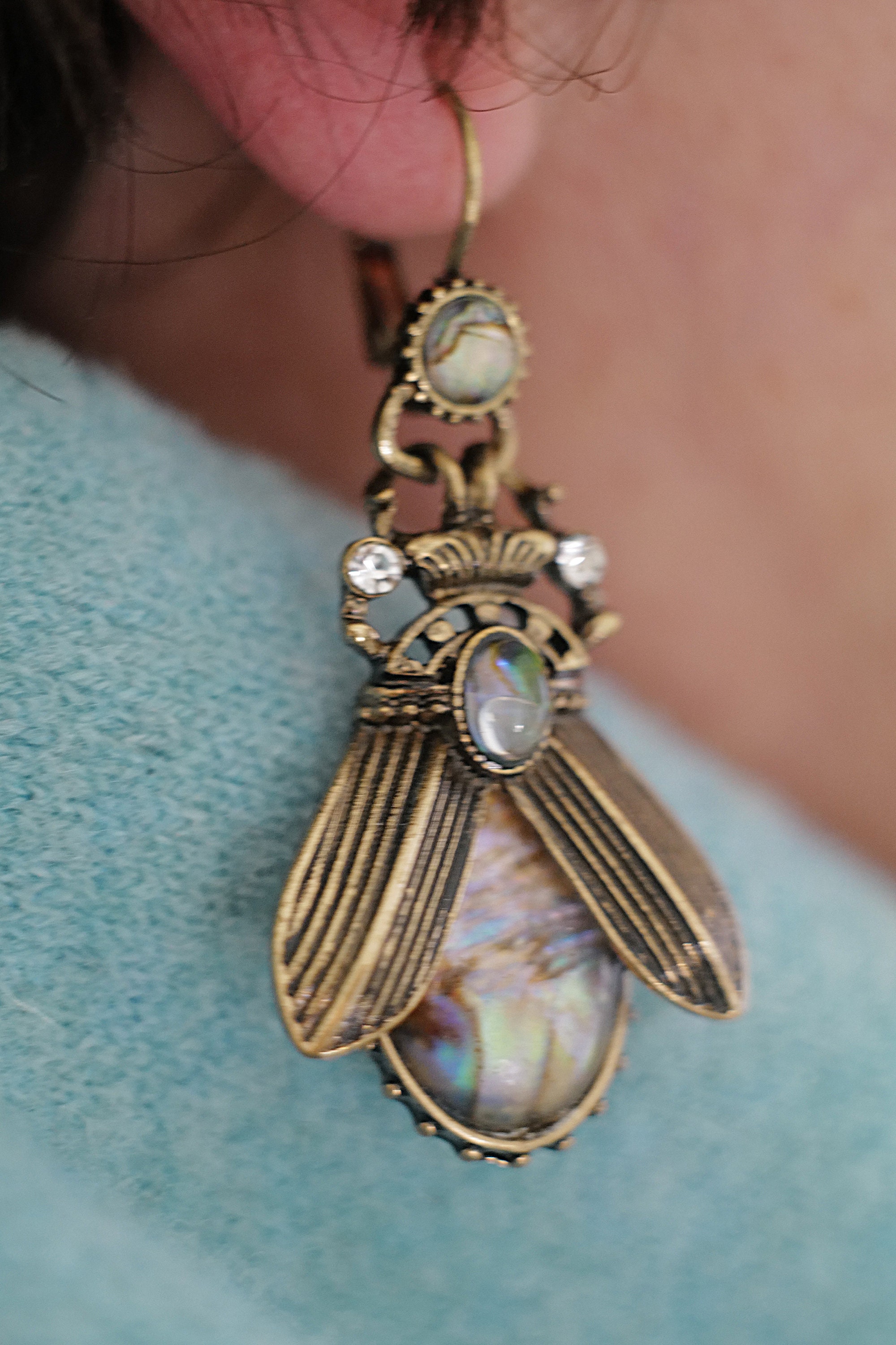 Vintage Goth Moth Fly Insect Scarab Art Deco Antique Style - Etsy