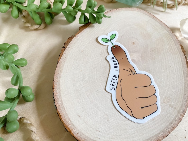 Green Thumb Gardening Waterproof Sticker Laptop Decal Gifts - Etsy