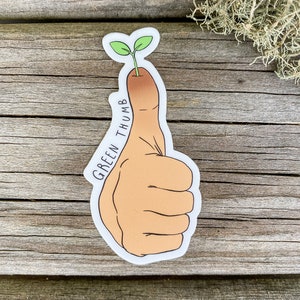 Green Thumb Gardening Waterproof Sticker Laptop Decal Gifts - Etsy