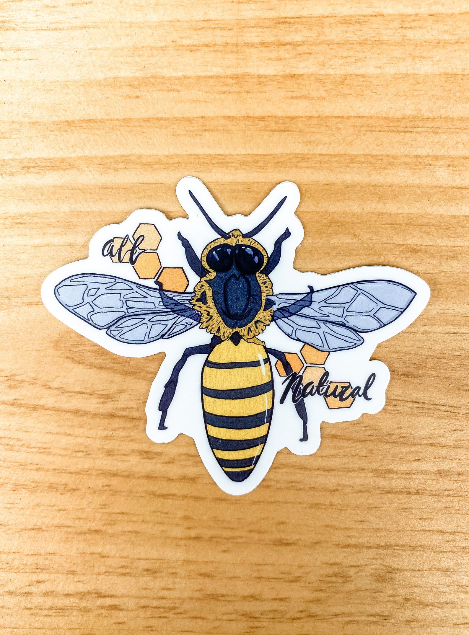 Pegatina de abeja natural calcomanía de vinilo impermeable | Etsy España