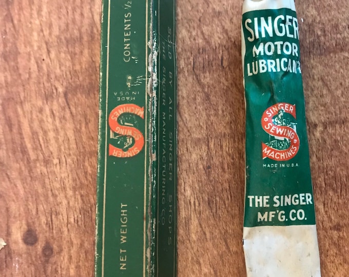 Vintage Singer Sewing Machine Oil Lubricant Tube and Original Box - Etsy