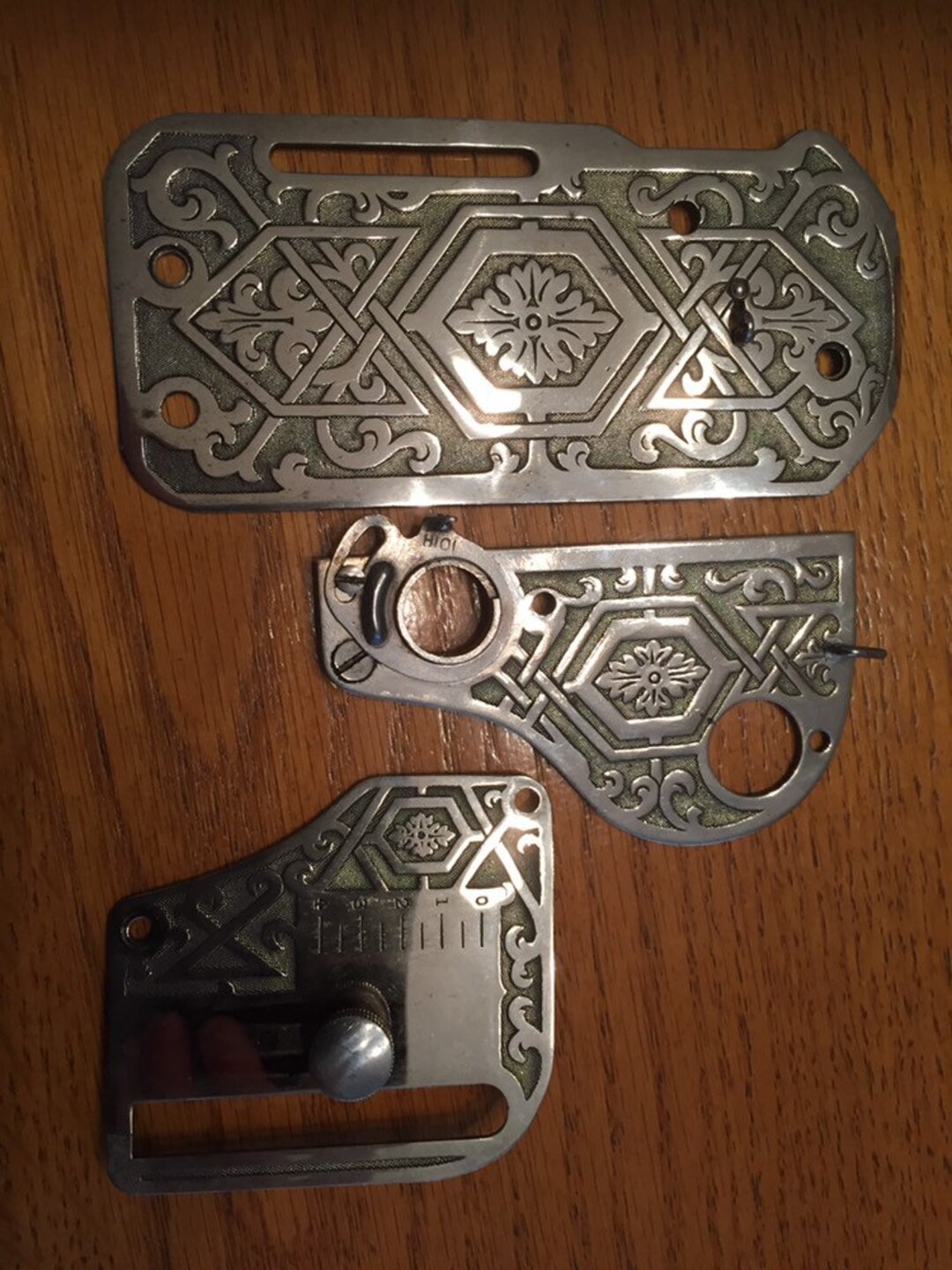 Rare Hexagon Sewing Machine Face Plate and Rear and Side Access Panels ...