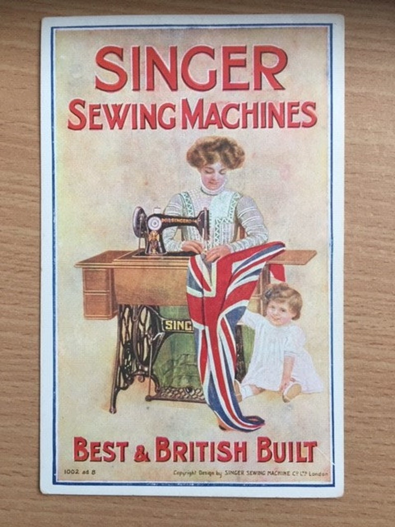 Vintage Singer Sewing Machine ‘best & British Built’ Advertising ...