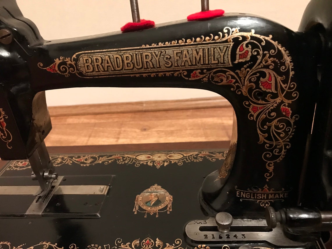 Antique Bradbury High Arm Family Hand Cranked Sewing Machine C.1902 - Etsy
