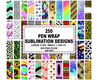 12 3D Floral Pen Wrap Bundle, Pen Wrap Sublimation Designs, Pen ...