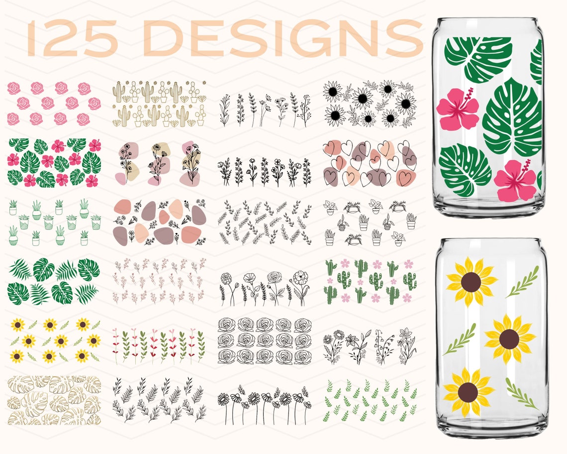 Libbey Glass Svg, Glass Can Svg, Can Wrap Svg, 16oz Libbey Can Wrap ...