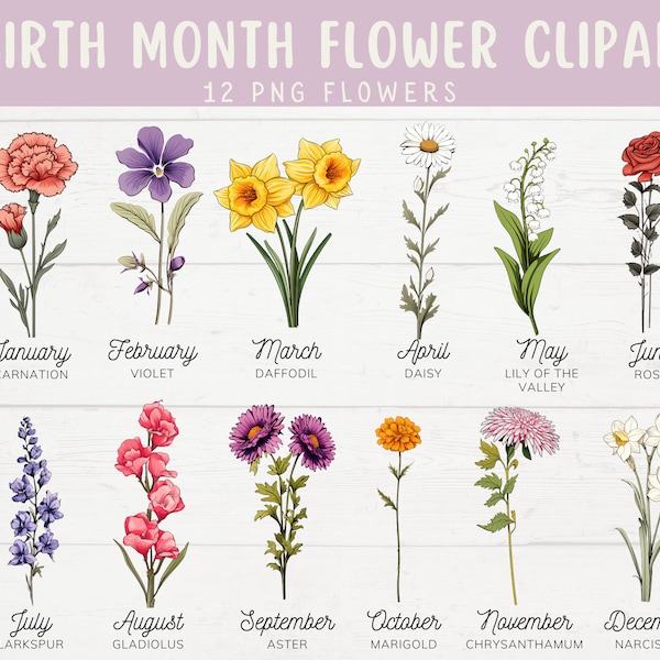 Flower of the Month - Etsy