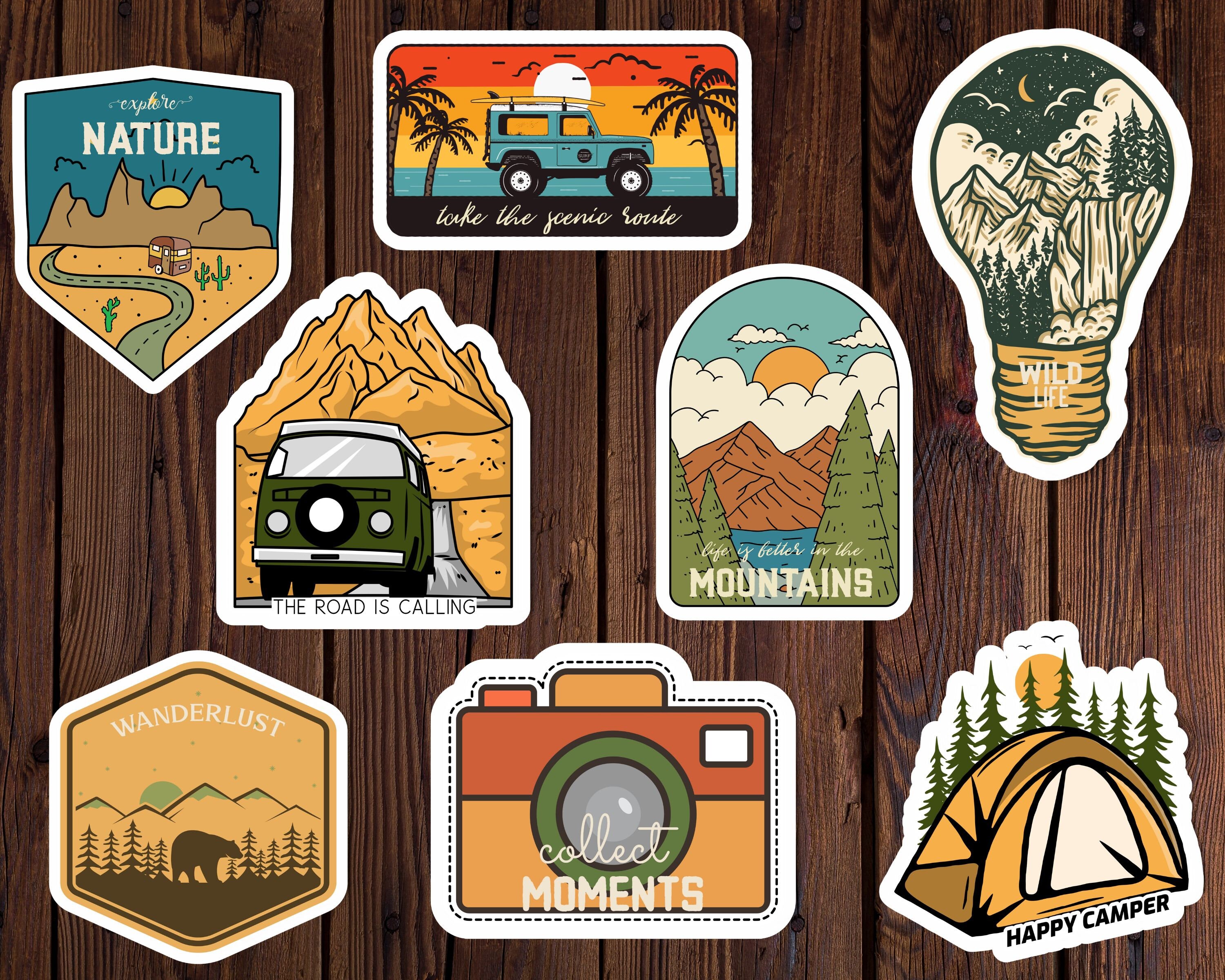 Printable Camping, Hiking and Outdoors PNG Digital Designs, Instant ...