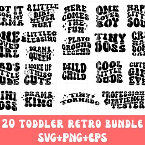 Toddler Svg Bundle, Kids Shirt Svg, Retro Kids Svg, Wavy Svg, Funny ...