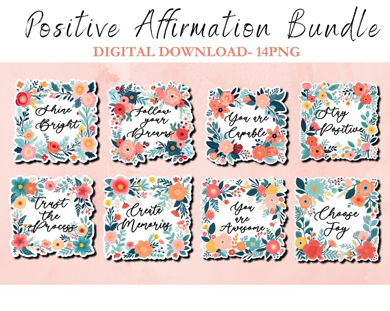 Positive Png Printable Stickers, Inspirational, Png, Mental Health Png ...