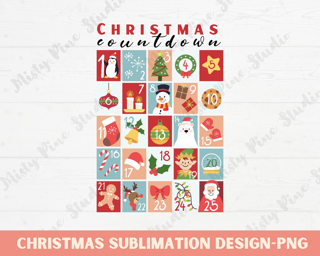 Christmas Countdown PNG, Christmas Png, Christmas Advent Calendar Png ...